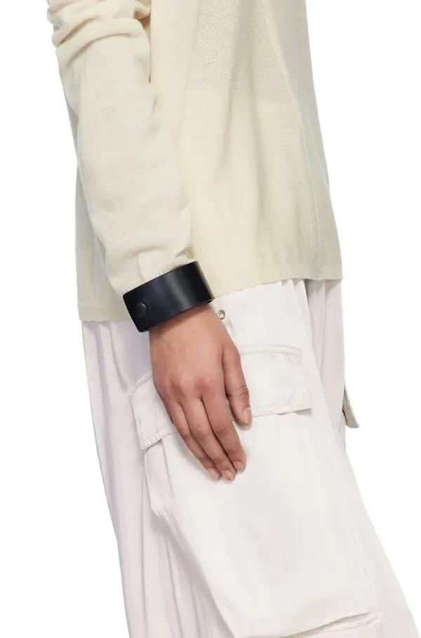 Rick Owens Black Hollywood Anthem Cuff Bracelet - 09 Black